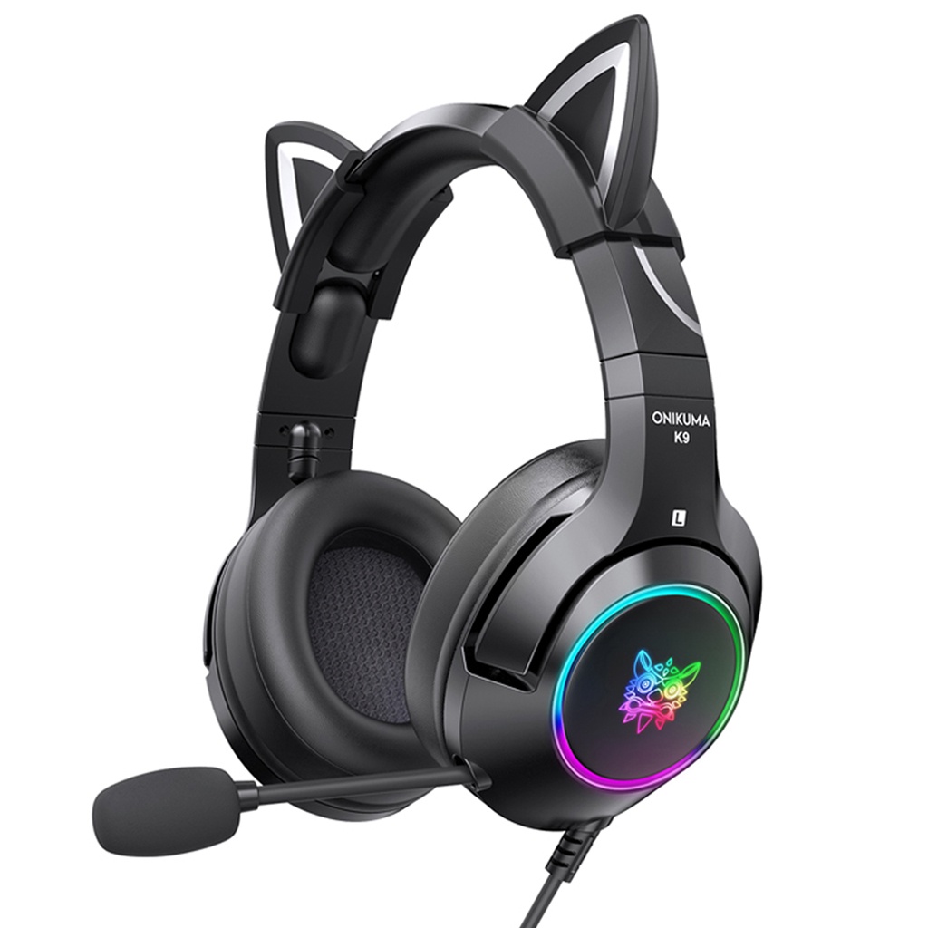 ONIKUMA Audifonos Onikuma K9 Gamer con Orejas de Gato Extraíbles ...